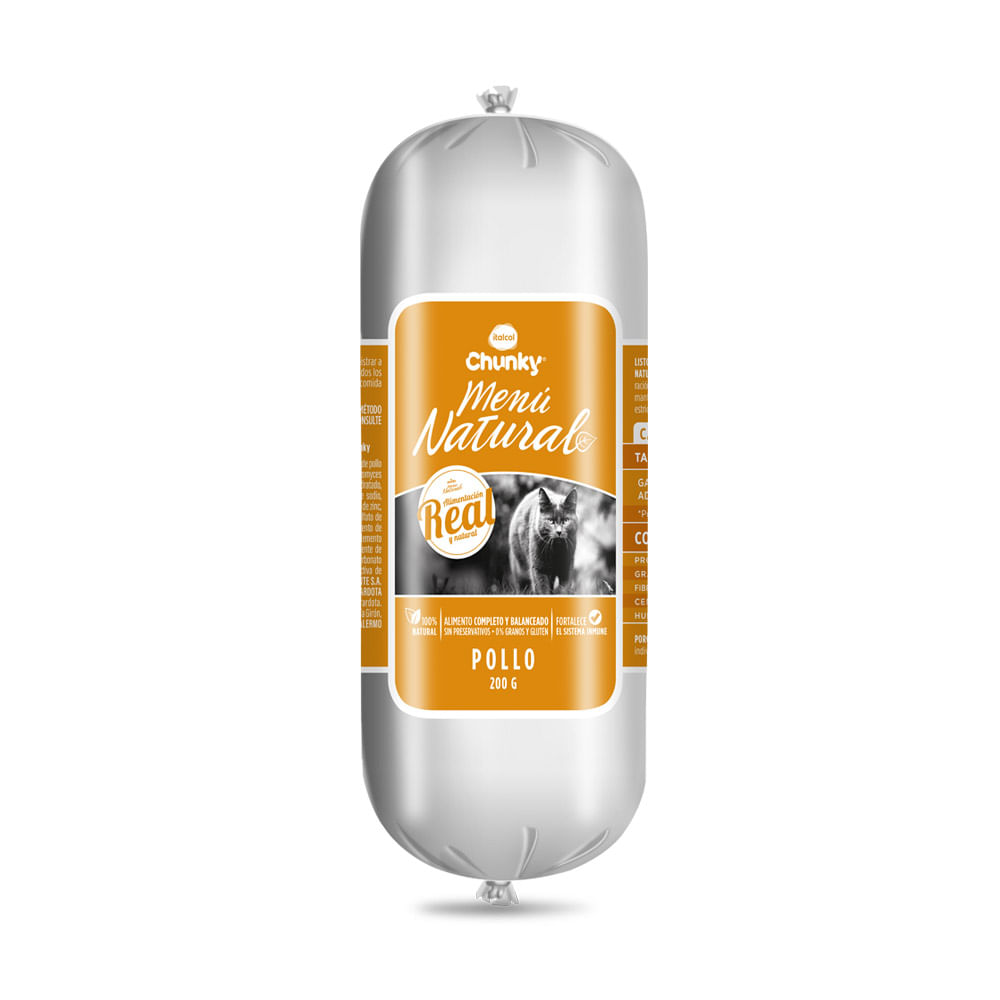 CHUNKY BARRA MENU NATURAL POLLO - animalsveterinaria