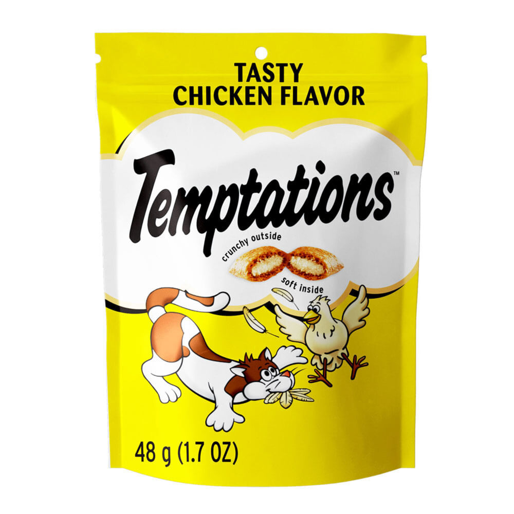 Temptations Snack Para Gatos Adultos Pollo 48 g - animalsveterinaria