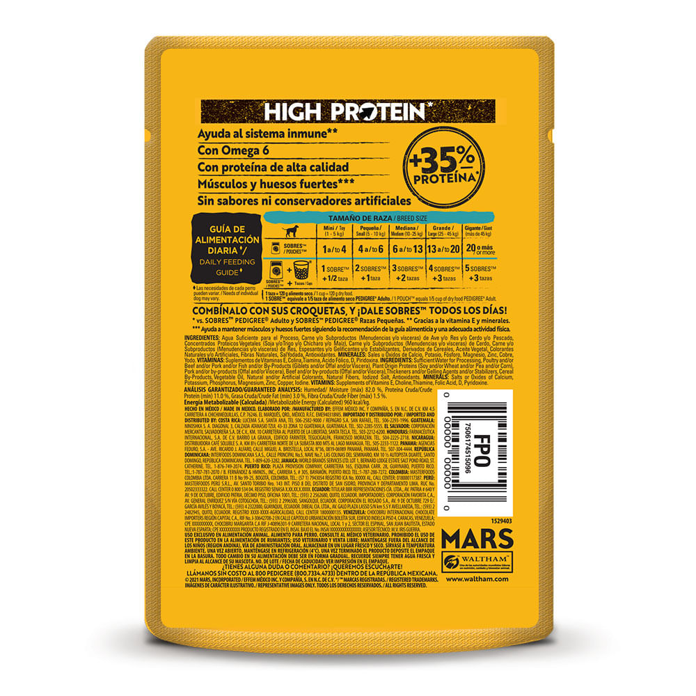Pedigree High Protein Alimento Húmedo Perros Adultos Cerdo y Carne 85 gr - animalsveterinaria